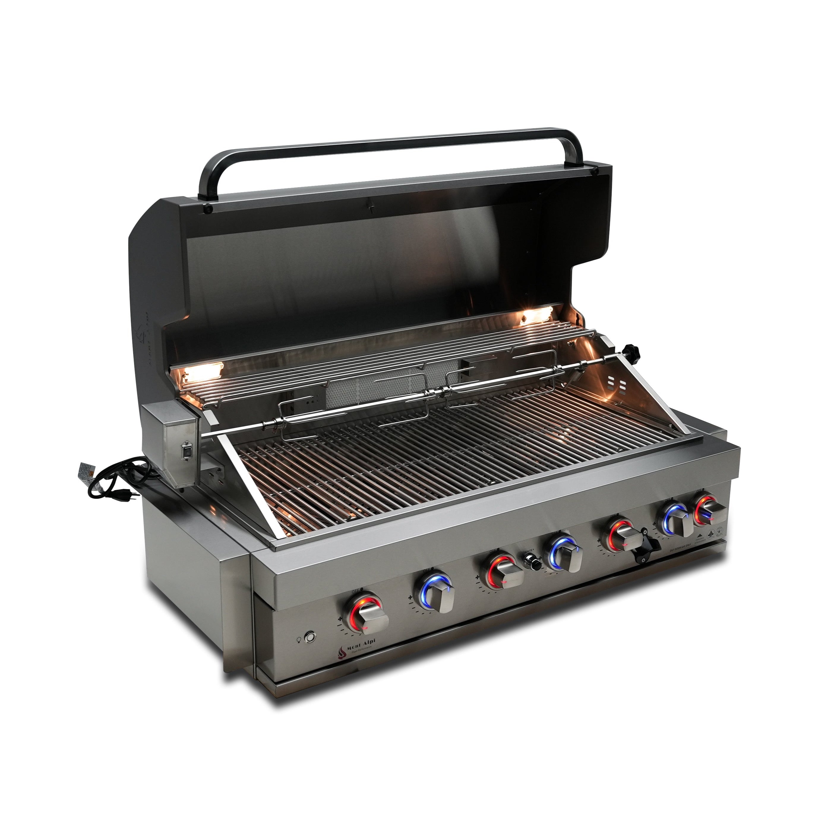 Mont Alpi 805 Built-In Gas Grill / 6-Burner Grill, Infrared Rear Burner ...