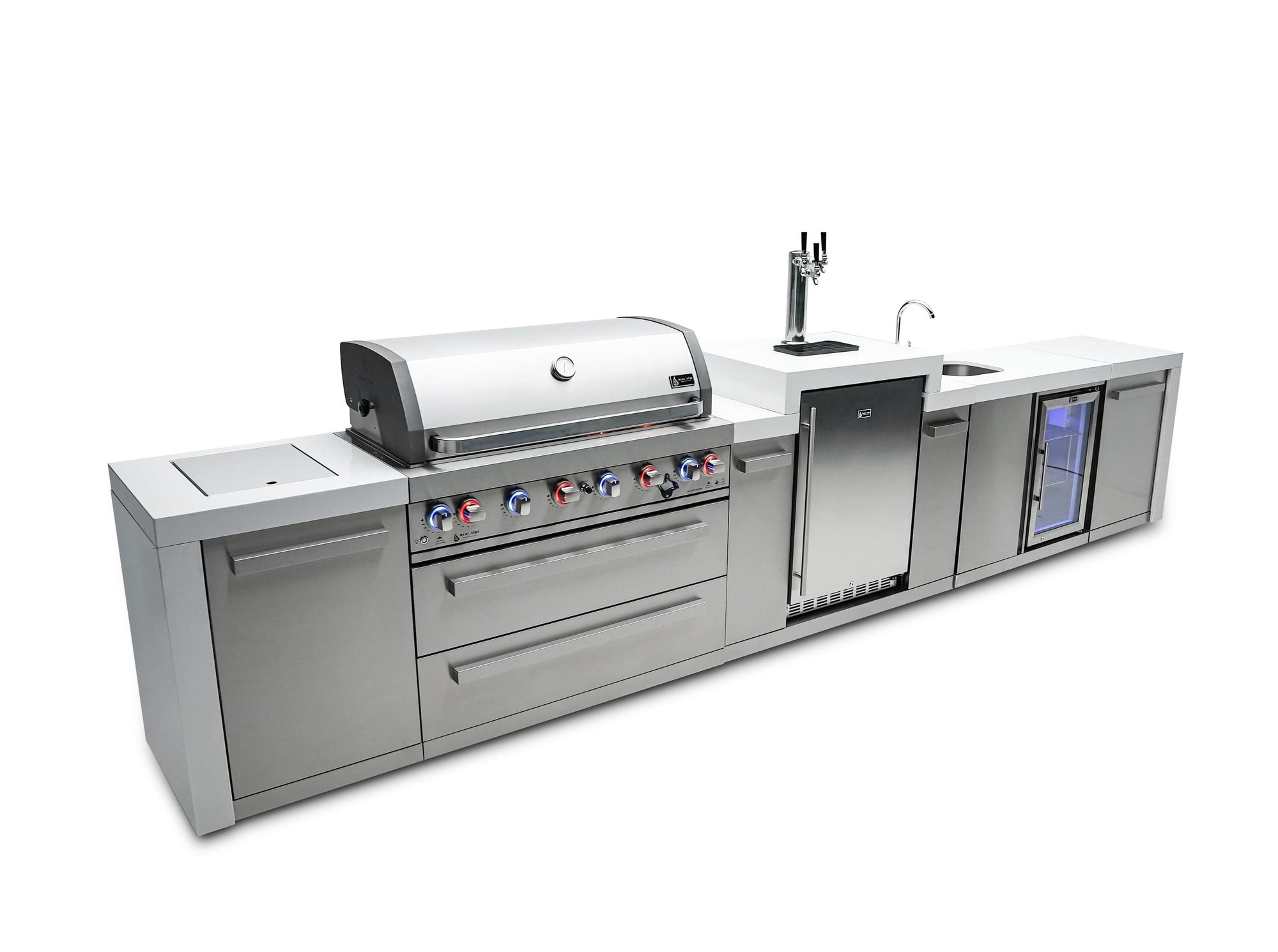 Mont Alpi 805 Deluxe Island with Beverage Center and Kegerator / 6 ...