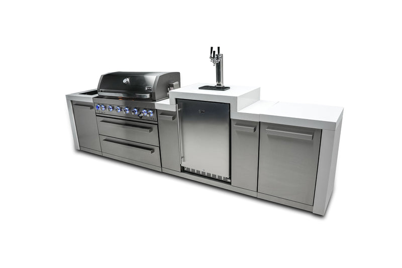 Mont Alpi 805 Deluxe Island with Kegerator / 6-Burner Grill, 2 Infrared ...