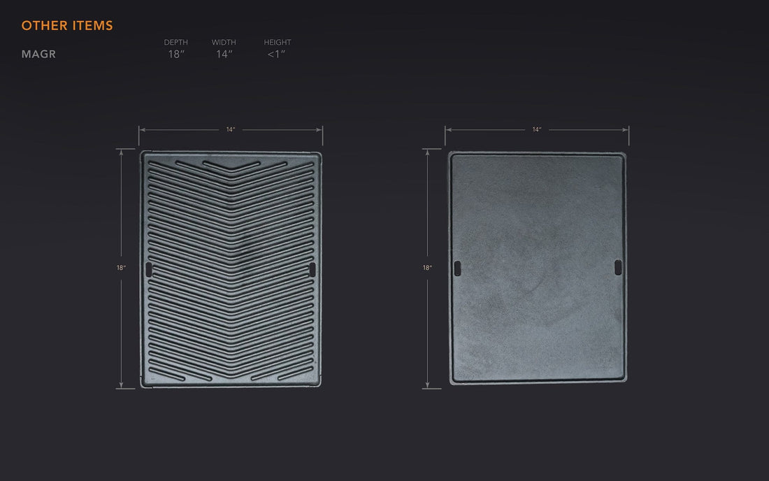 Mont Alpi Cast Iron Griddle Plate / Heavy Duty, Dual Sided, Universal