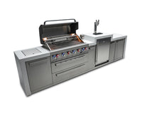 Mont Alpi 805 Deluxe Island with Kegerator / 6-Burner Grill, 2 Infrared ...