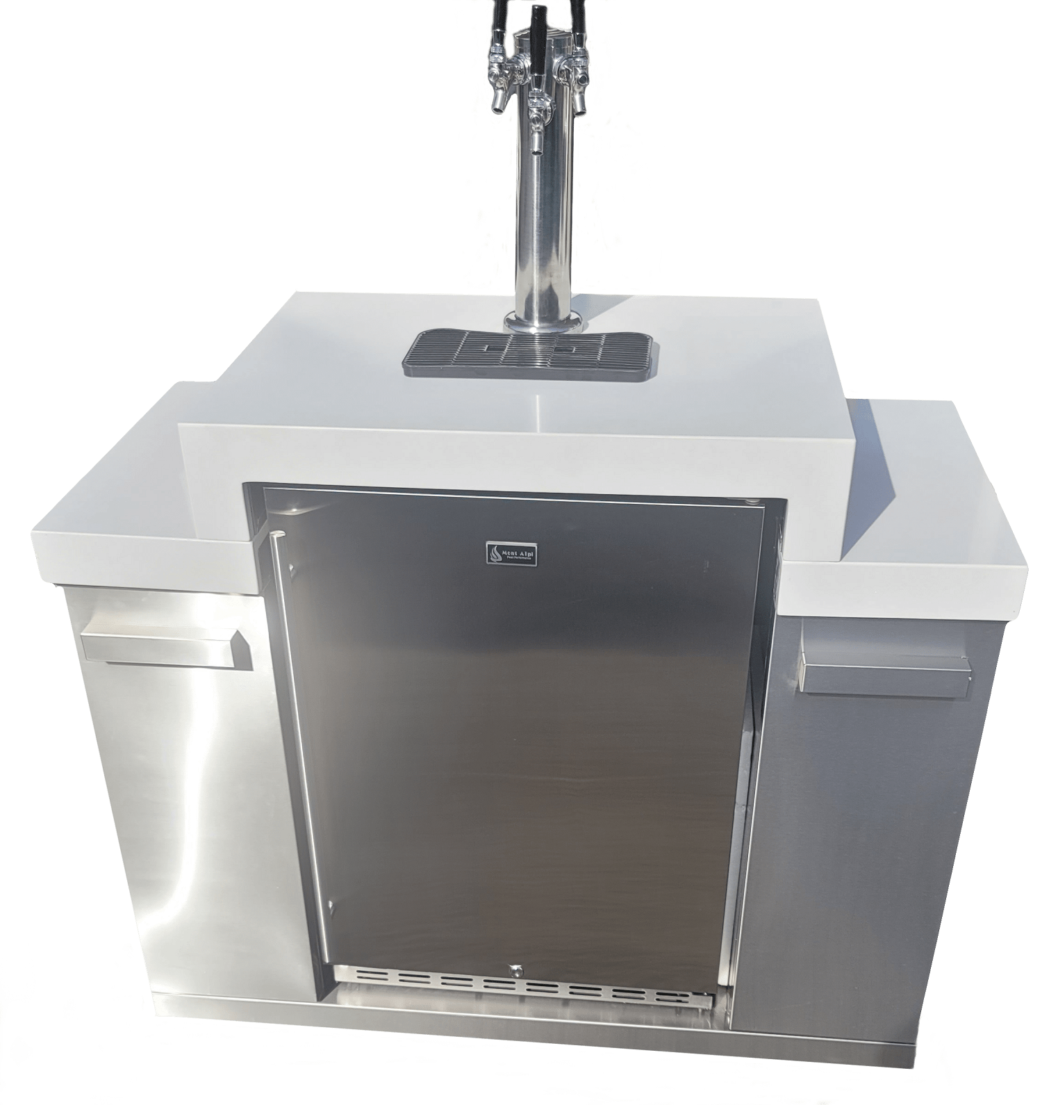 Mont Alpi Outdoor Kegerator / Stainless Steel, Lockable, 3 Independent ...