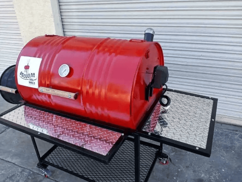 Moss Grills Red Hot Barbecue Smoker with Offset Firebox Grill / #101-1