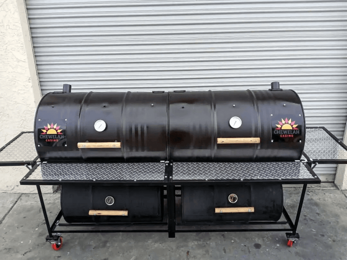 Moss Grills Queen Quad Custom Barrel Grill & Smoker / #401